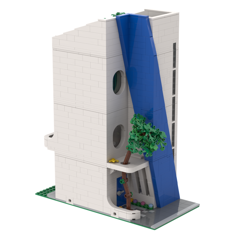 LEGO MOC Blue Stripe House by Berth | Rebrickable - Build with LEGO