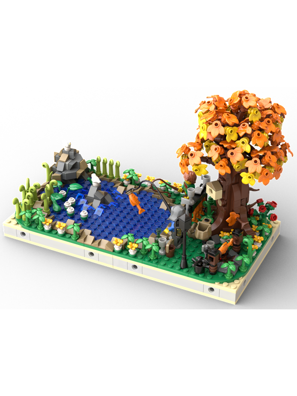 LEGO MOC Medieval fishing by the pond by dariusdrum | Rebrickable - Build with LEGO