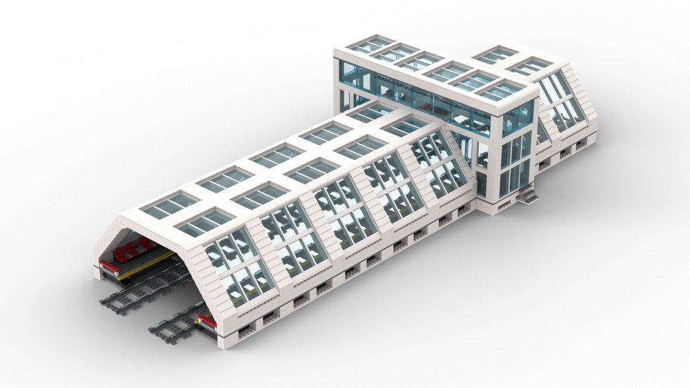 LEGO MOC Modern Train Station by lordofthelego | Rebrickable - Build ...