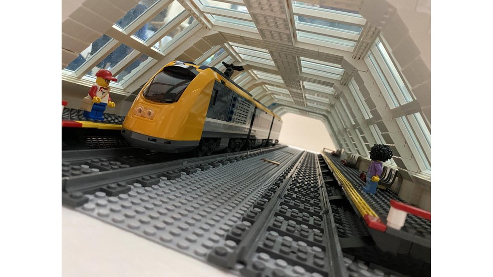 LEGO MOC Modern Train Station by lordofthelego | Rebrickable - Build ...