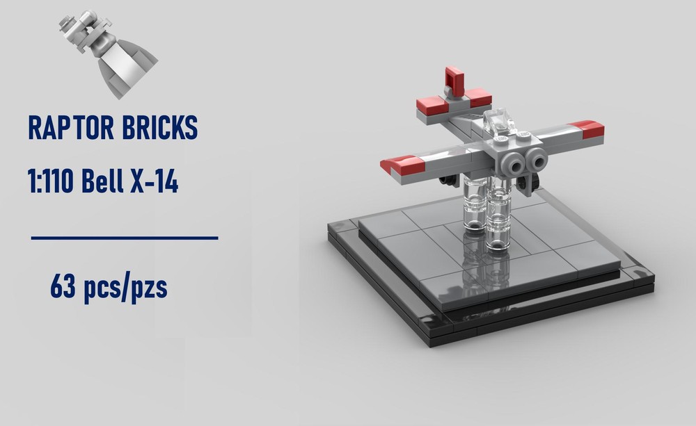 LEGO MOC 1:110 Bell X-14 by RAPTOR BRICKS | Rebrickable - Build with LEGO