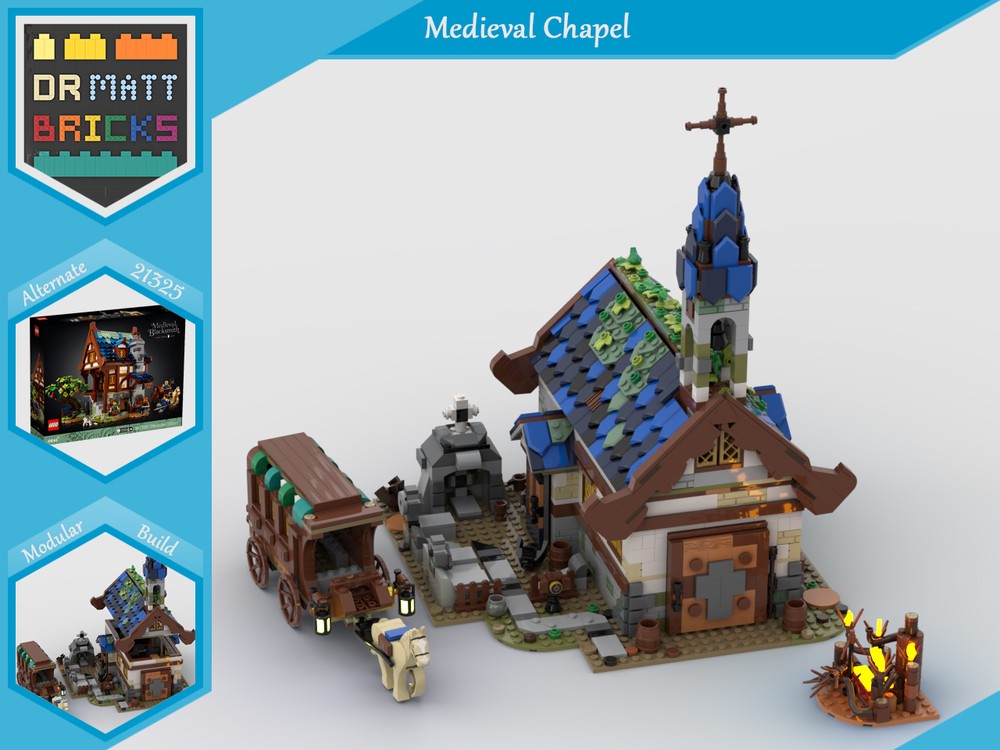 LEGO MOC Medieval Chapel by DrMattBricks | Rebrickable - Build with LEGO