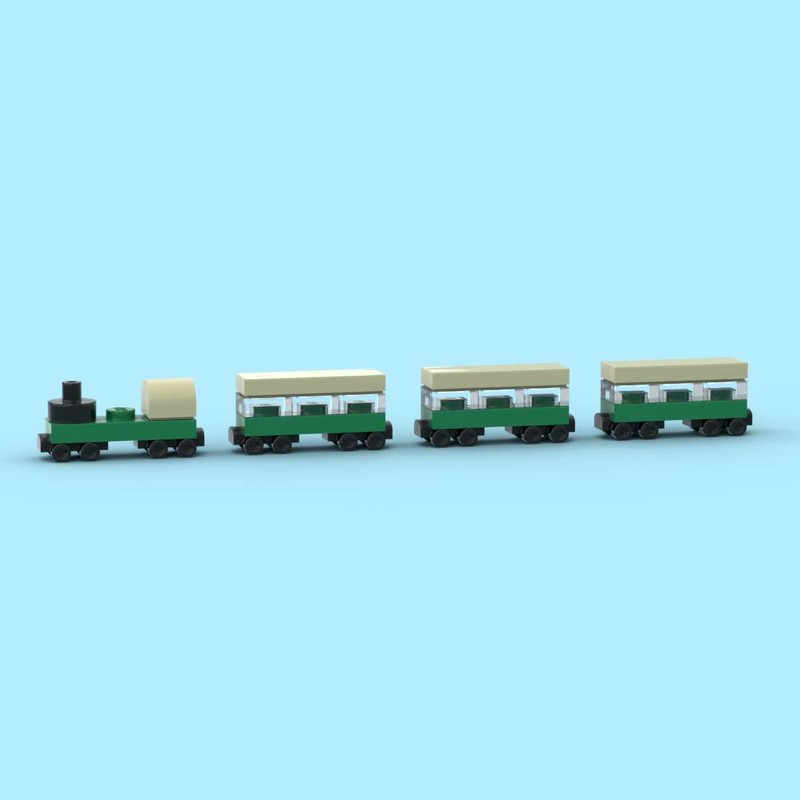 Lego Moc Micro Green Train By Rlanoue Rebrickable Build With Lego
