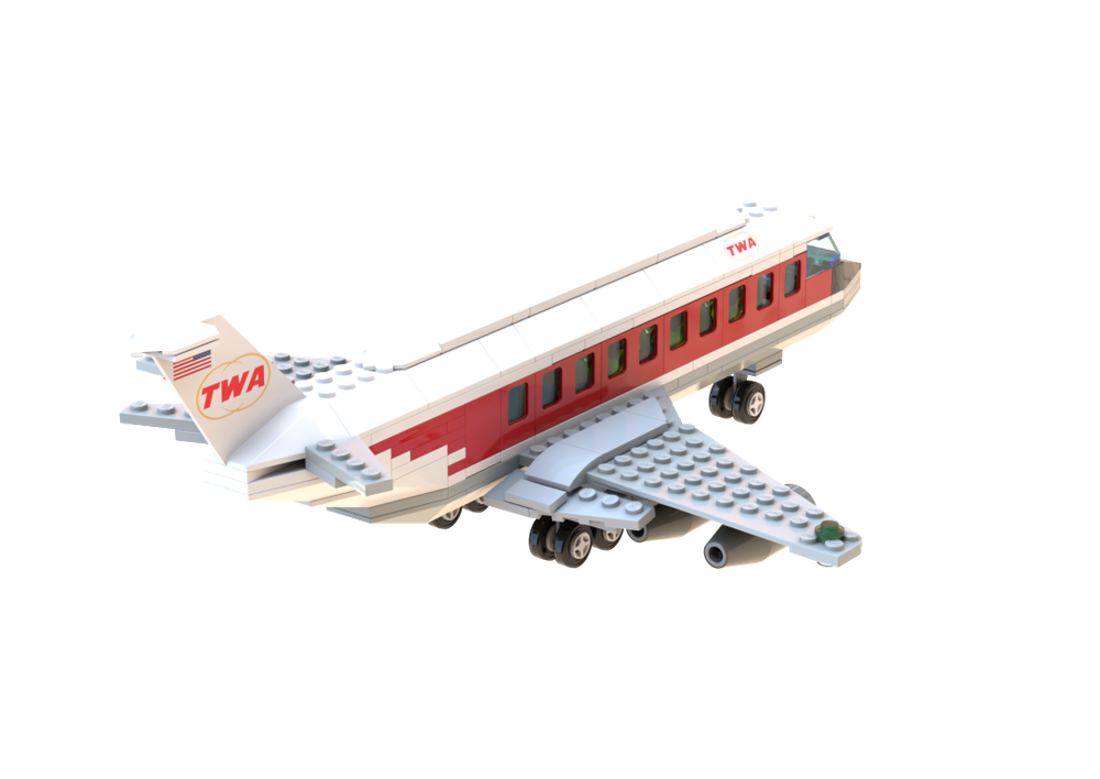 LEGO MOC 1980's Style - TWA Airlines B707 Passenger Jet Airplane Boeing ...