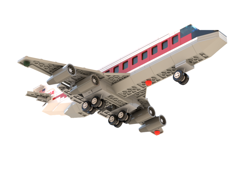 LEGO MOC 1980's Style - TWA Airlines B707 Passenger Jet Airplane Boeing ...
