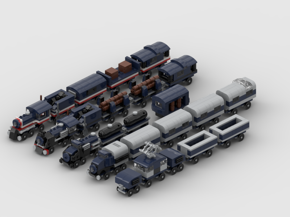 LEGO MOC Train for wooden track 5 in 1 by bgarms | Rebrickable - Build ...