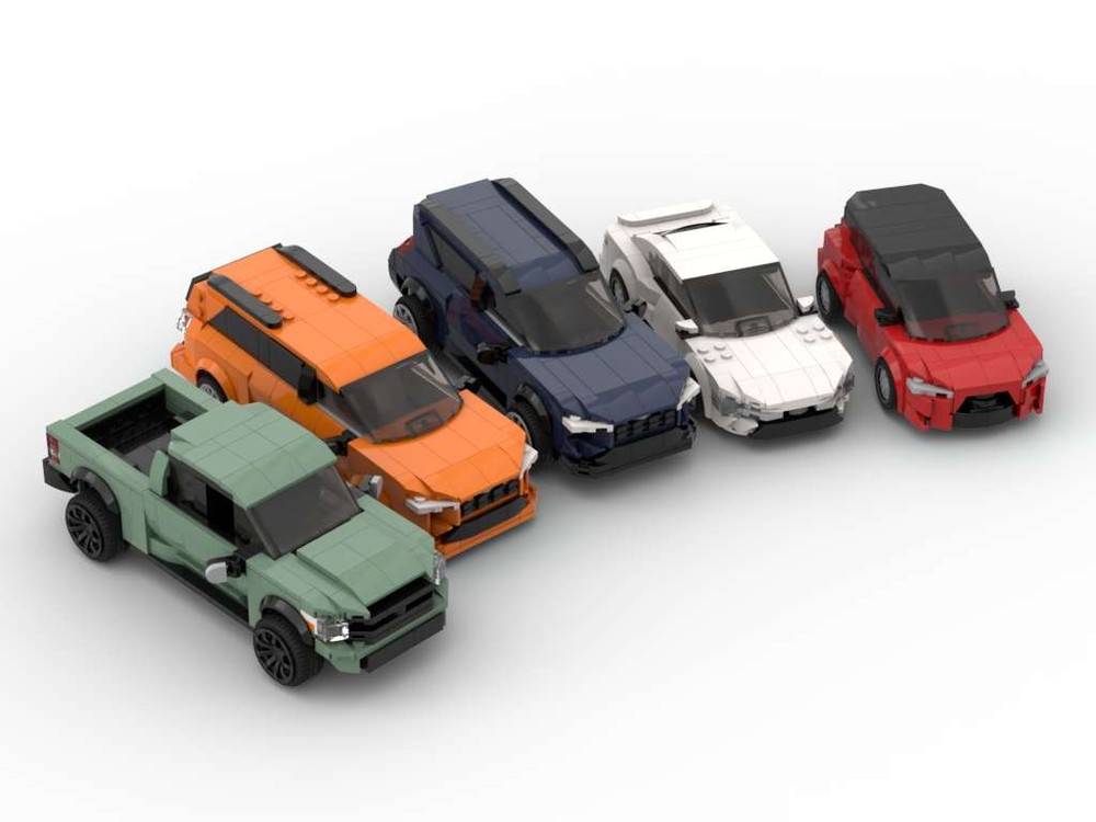 LEGO MOC Toy Vehicle Pack - Set of Five Vehicles - 8 Stud Speed ...