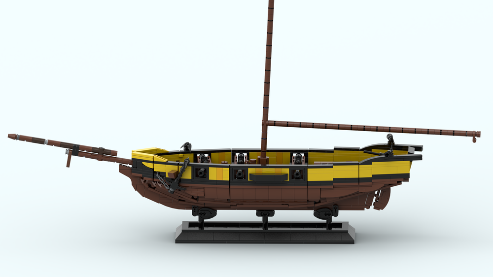 Lego Moc Sloop By Lmcpictures Rebrickable Build With Lego