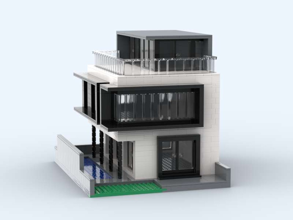 LEGO MOC Modular modern semi-detached house by Legomodernist ...
