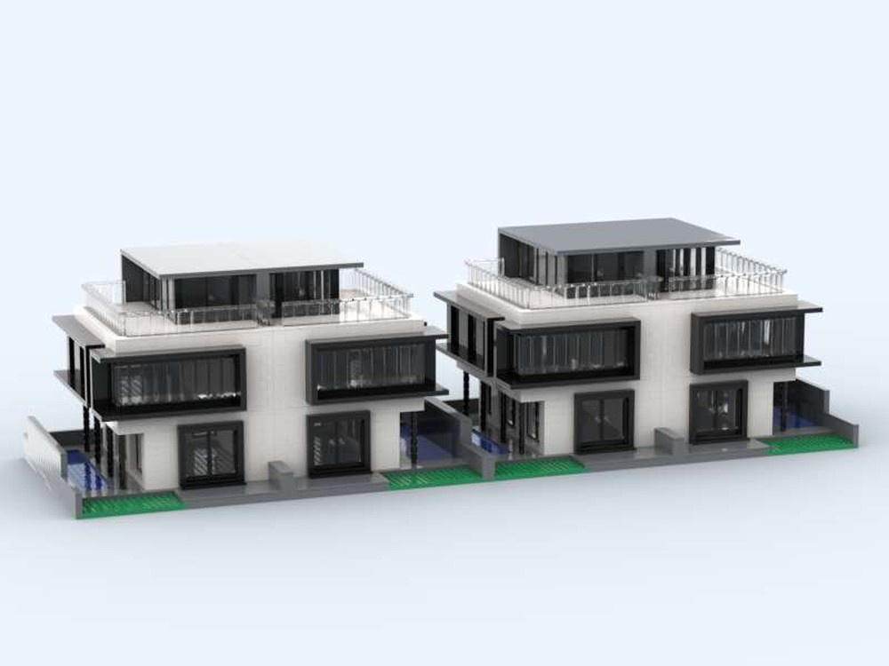 LEGO MOC Modular modern semi-detached house by Legomodernist ...