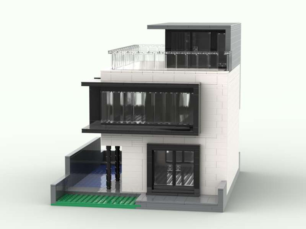 LEGO MOC Modular modern semi-detached house by Legomodernist ...
