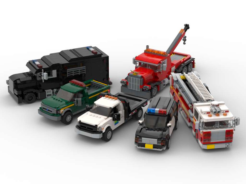 LEGO MOC Service Vehicle Pack - Set of Six Vehicles by IBrickedItUp ...