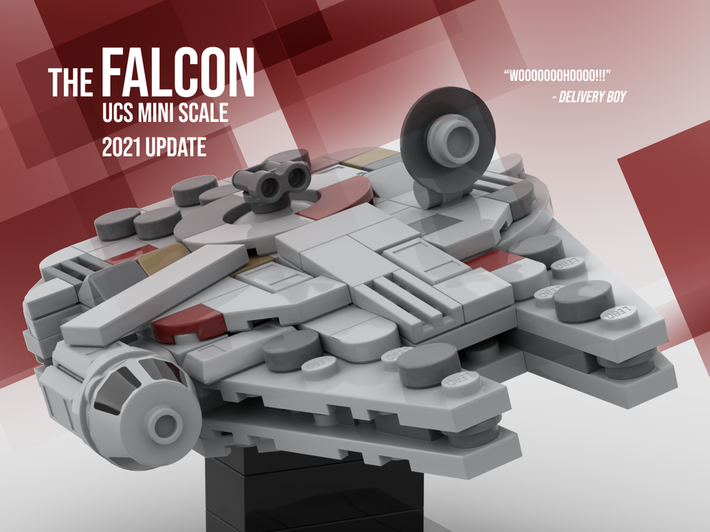 LEGO MOC PiXEL-DANs Millennium-Falcon 2021 Update UCS Mini Scale 1:300 ...