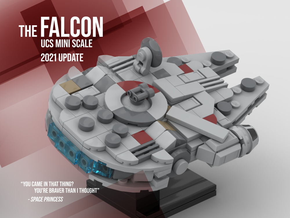 LEGO MOC PiXEL-DANs Millennium-Falcon 2021 Update UCS Mini Scale 1:300 ...