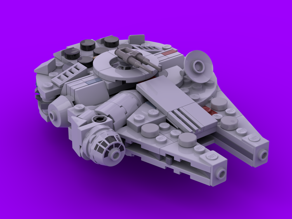 Lego Moc Millennium Falcon Micro With Display Stand By Tosche1