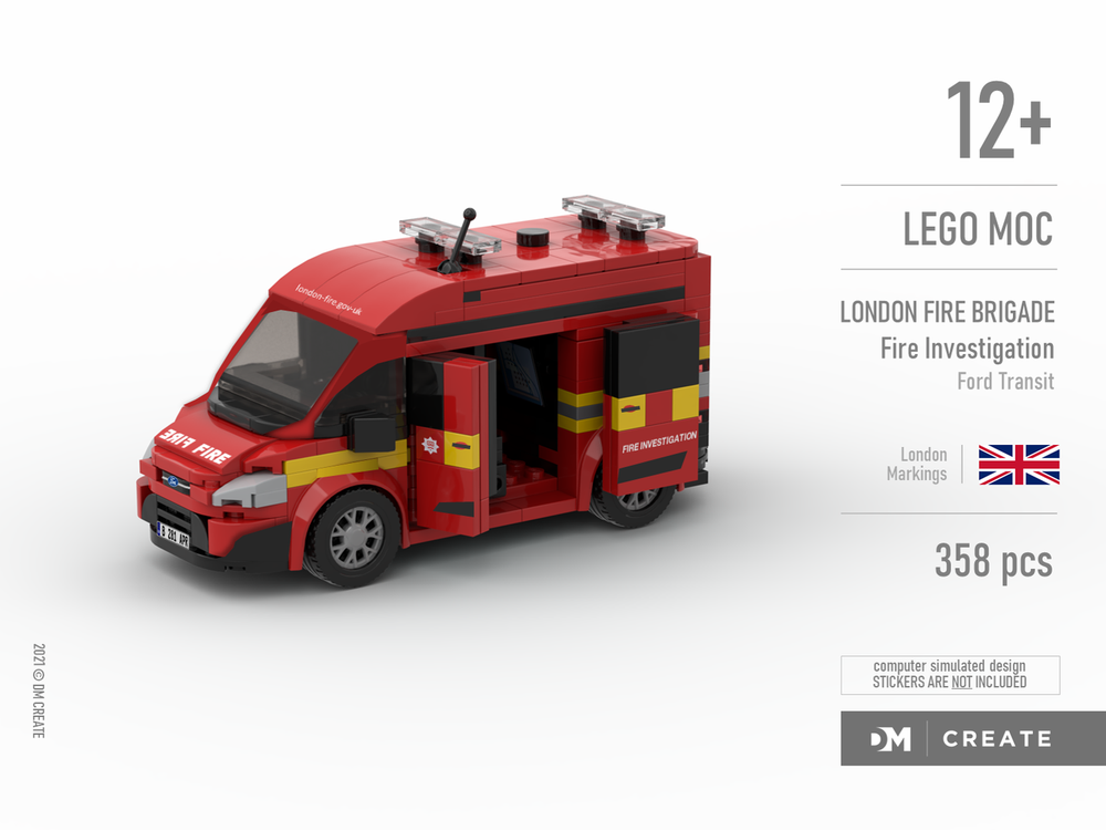 LEGO MOC London Fire Brigade LFB - Fire Investigation (Ford Transit) by ...