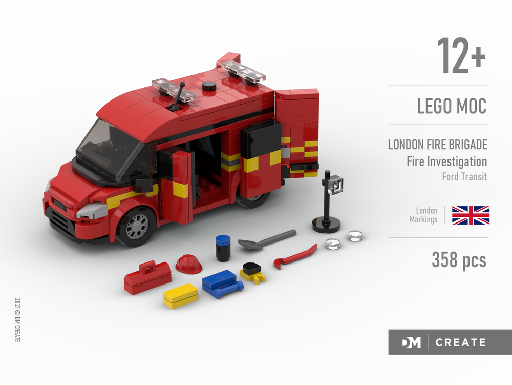 LEGO MOC London Fire Brigade LFB - Fire Investigation (Ford Transit) by ...