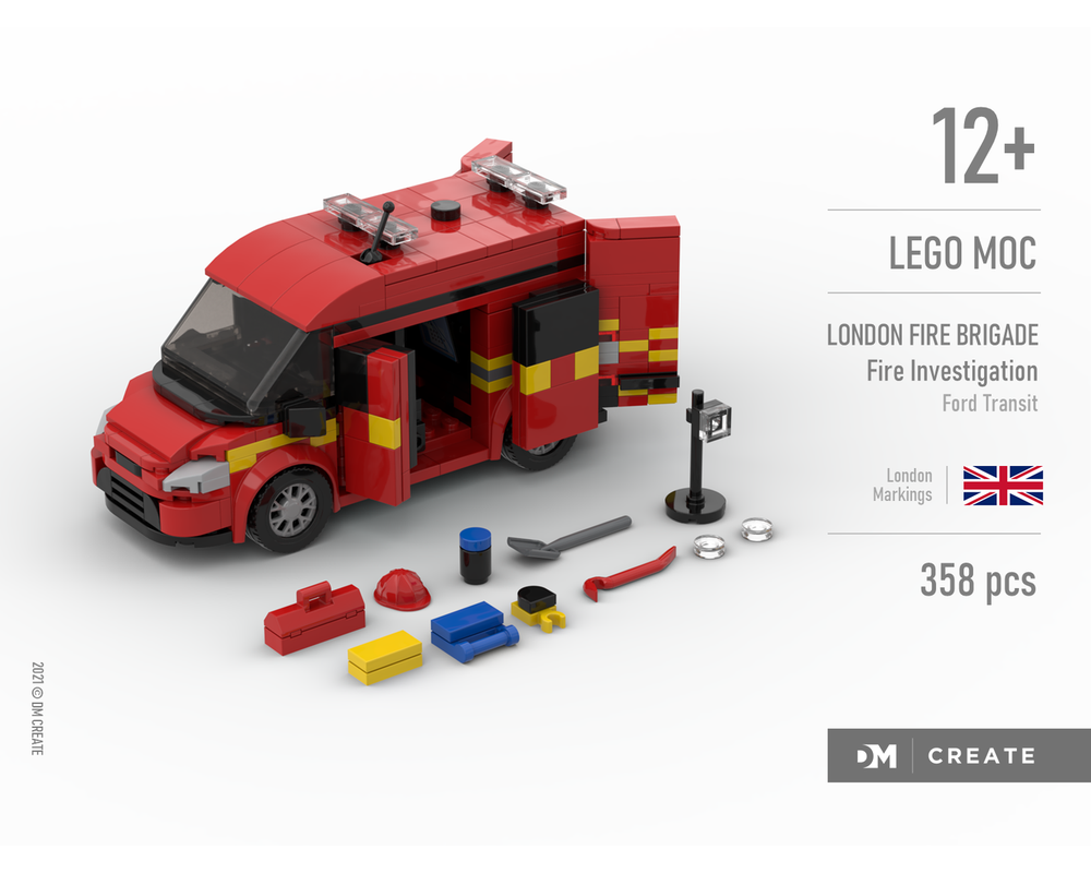 LEGO MOC London Fire Brigade LFB - Fire Investigation (Ford Transit) by ...