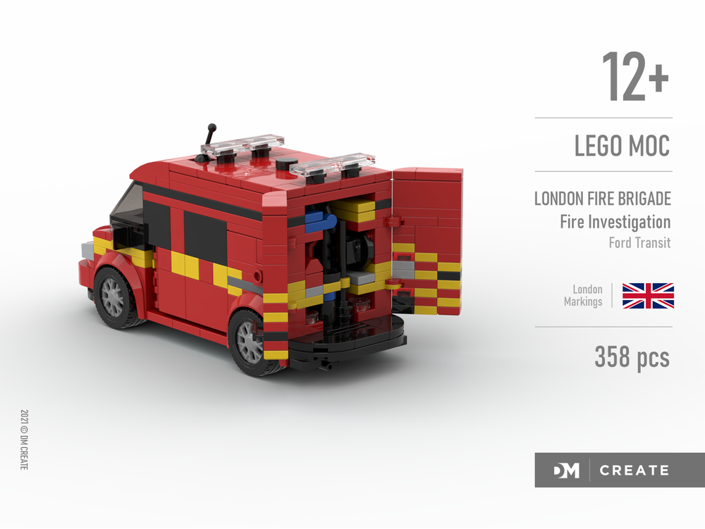 LEGO MOC London Fire Brigade LFB - Fire Investigation (Ford Transit) by ...
