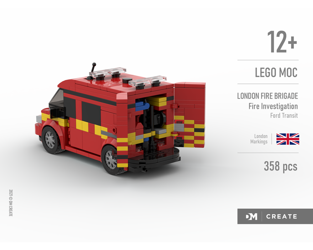 LEGO MOC London Fire Brigade LFB - Fire Investigation (Ford Transit) by ...