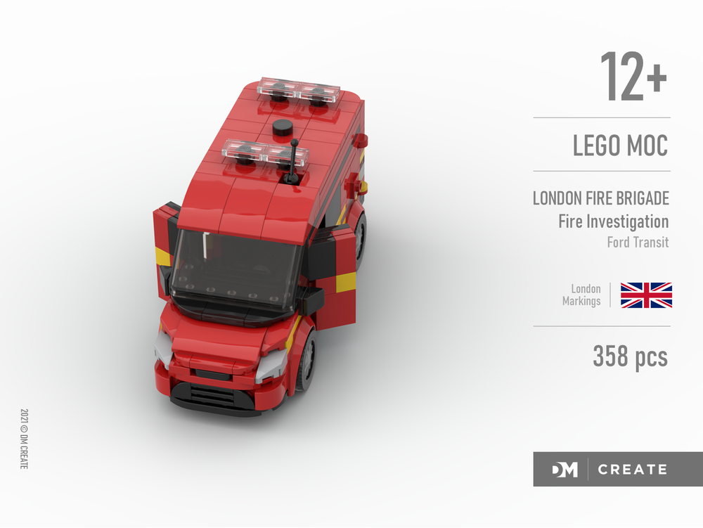 LEGO MOC London Fire Brigade LFB - Fire Investigation (Ford Transit) by ...