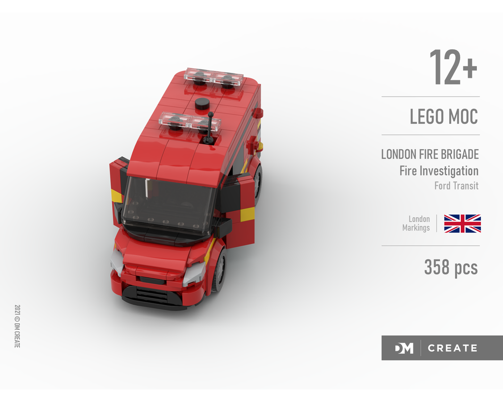 LEGO MOC London Fire Brigade LFB - Fire Investigation (Ford Transit) by ...
