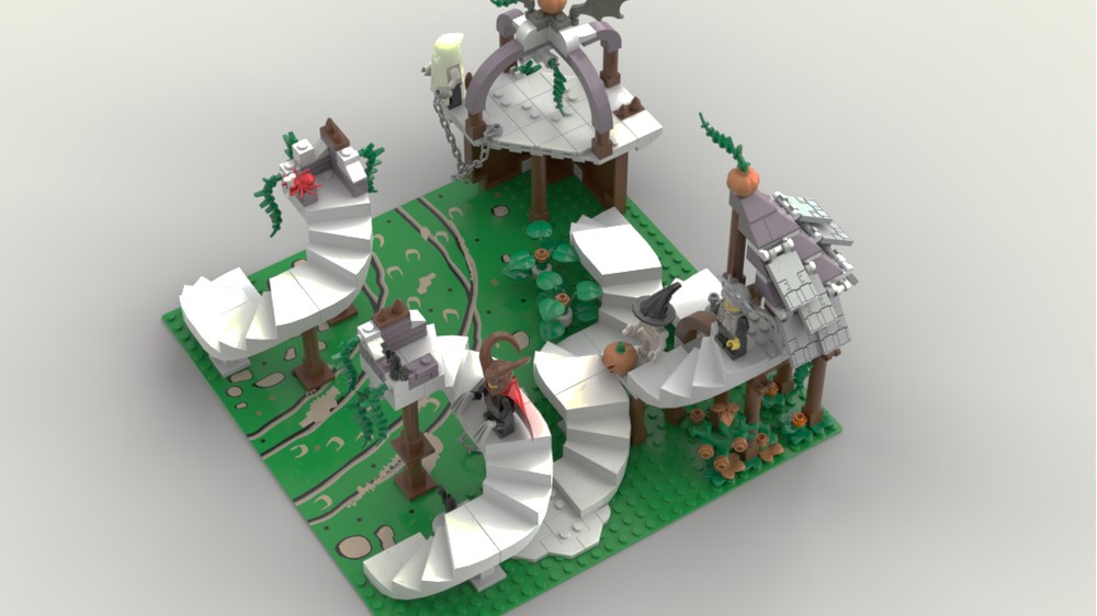 LEGO MOC Halloween Creepy stairs by Sir_Dos | Rebrickable - Build with LEGO