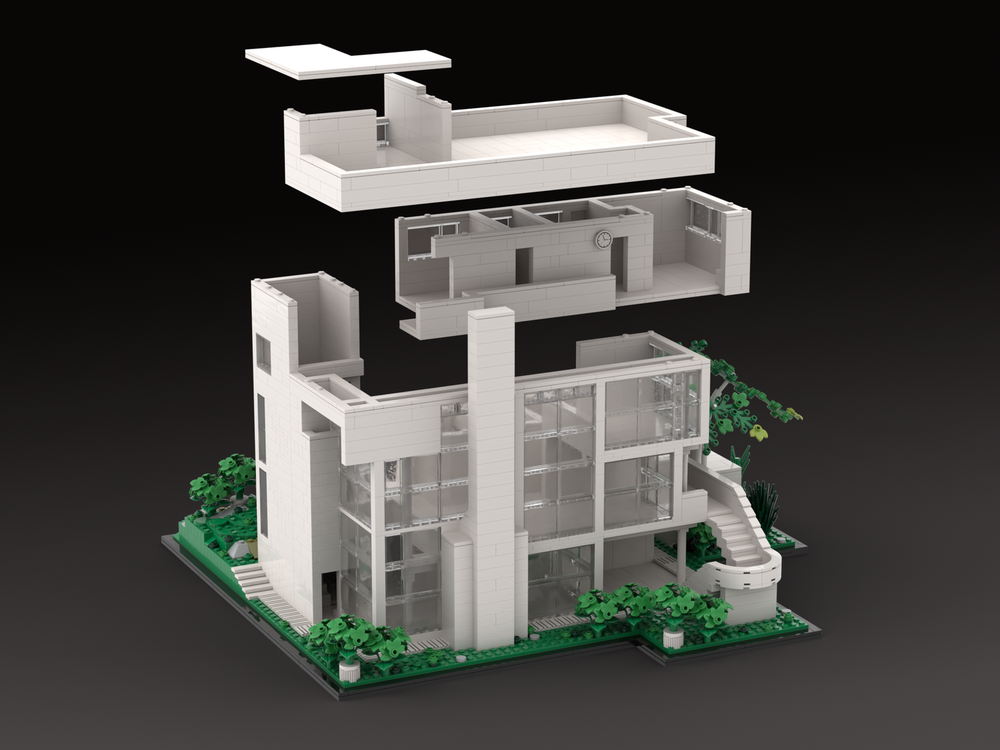 LEGO MOC Smith House of Richard Meier by Fanpeixi | Rebrickable - Build ...