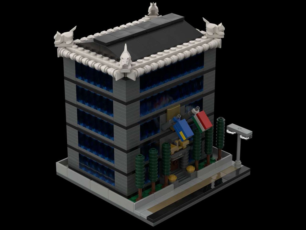 Lego Moc Modular Government Building 1 4 By Meregt Rebrickable