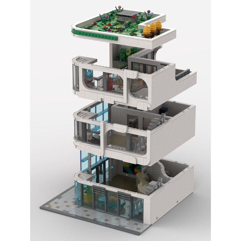 LEGO MOC Modern Corner Office by Chricki | Rebrickable - Build with LEGO