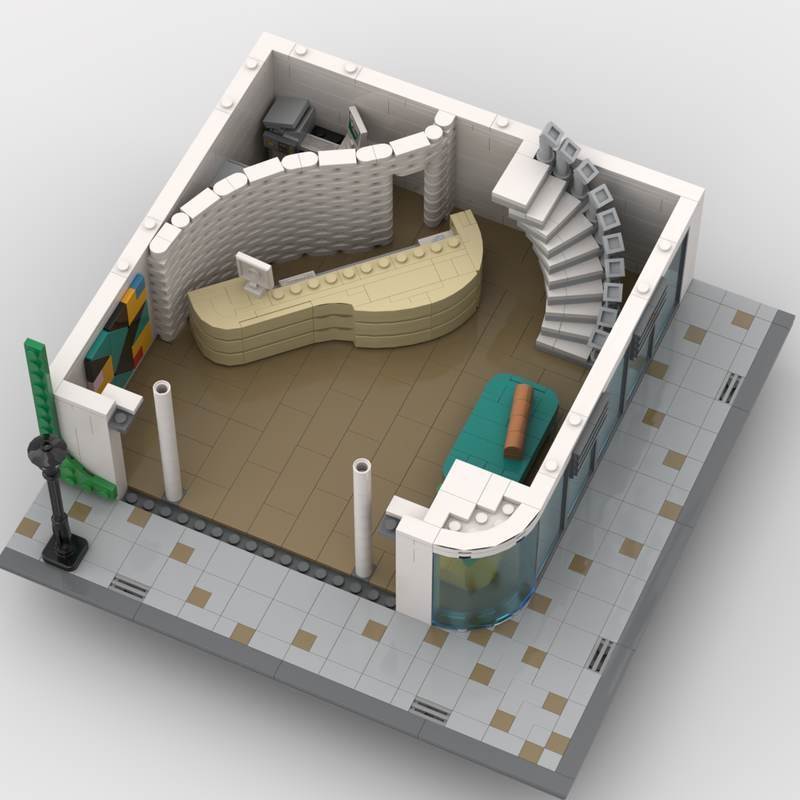 LEGO MOC Modern Corner Office by Chricki | Rebrickable - Build with LEGO