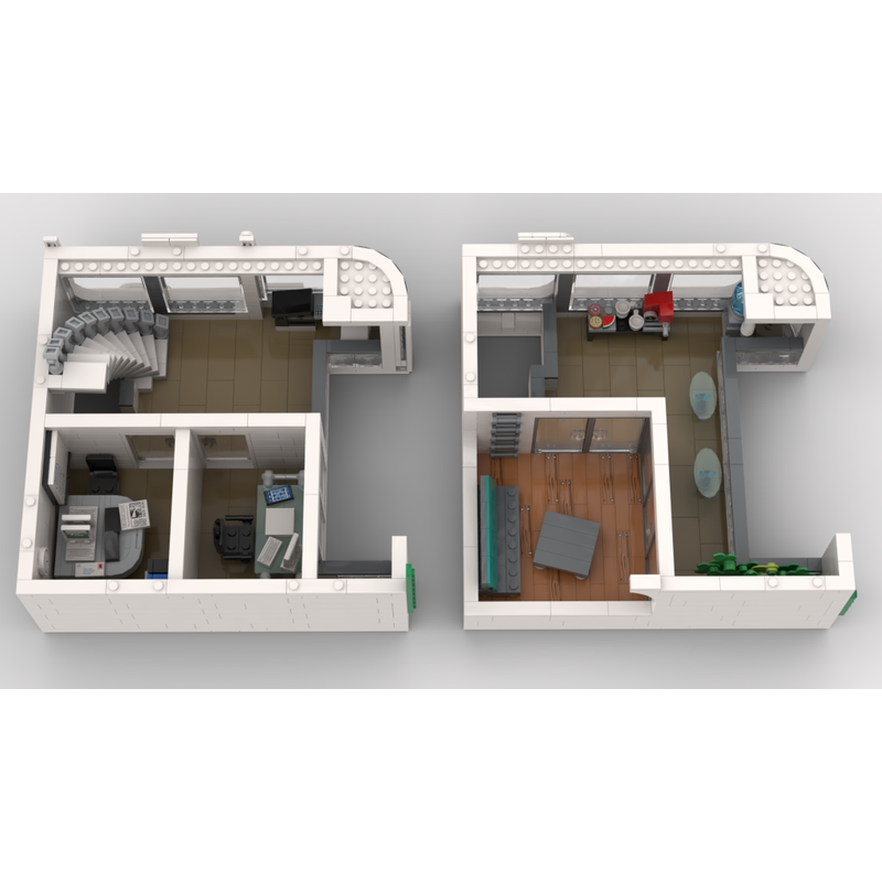 LEGO MOC Modern Corner Office by Chricki | Rebrickable - Build with LEGO