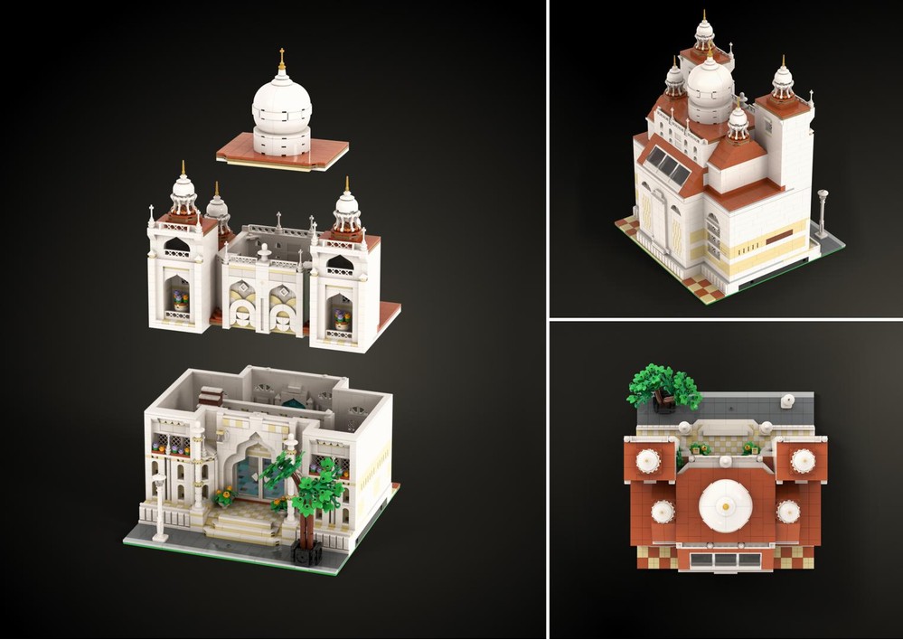 LEGO MOC Taj Mahal Modular – Building using parts from the Architecture set (21056) by BrickType ...