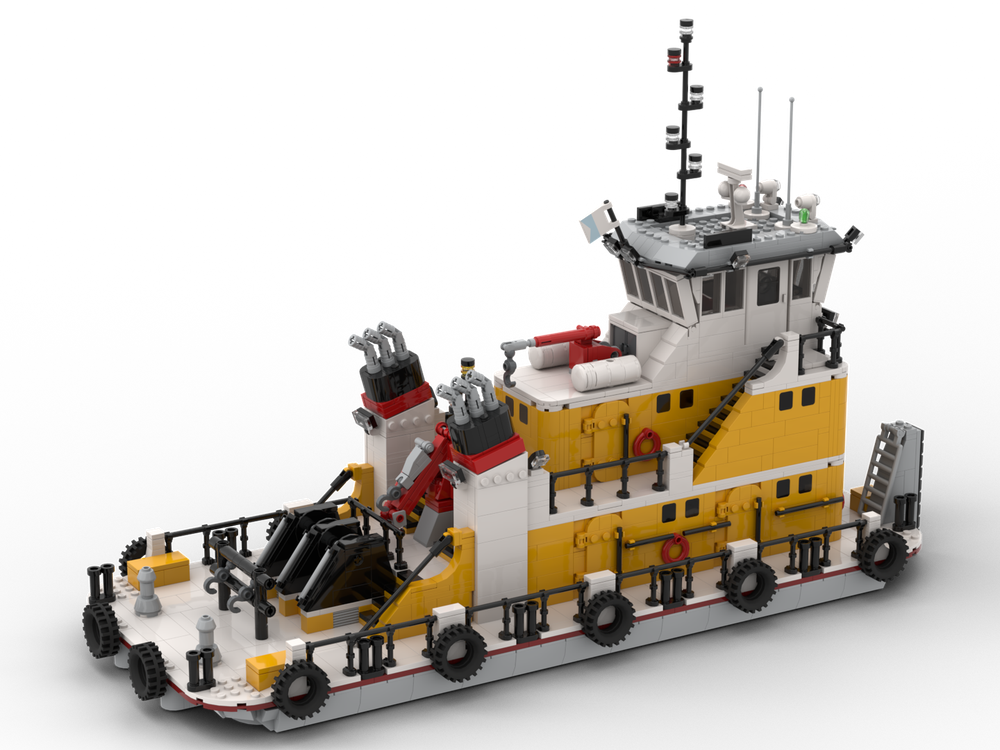 LEGO MOC Pusher Barge Tug by Yellow.LXF | Rebrickable - Build with LEGO