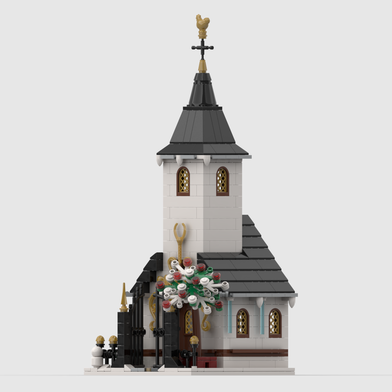 LEGO MOC Winter Village Small Church by Cvanhulle | Rebrickable - Build ...