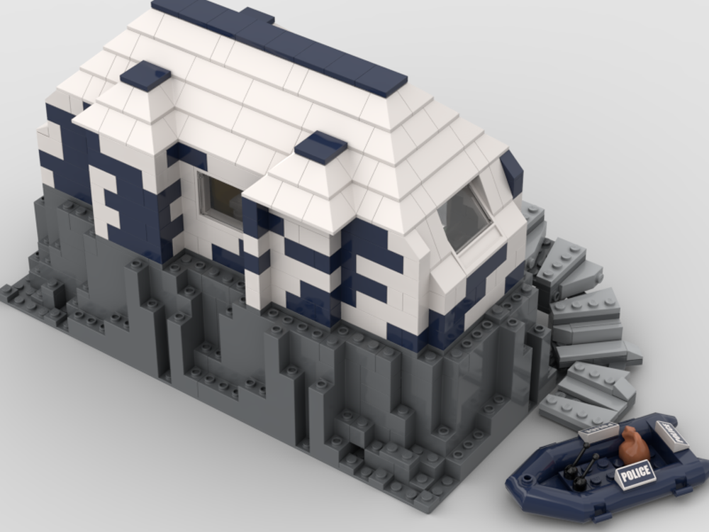 LEGO MOC Mountain Police Station by Makary | Rebrickable - Build with LEGO