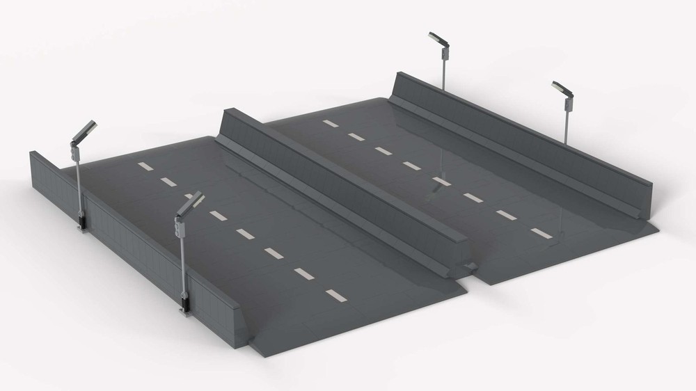LEGO MOC 4 Lane Wide Highway by zandecreates | Rebrickable - Build with ...
