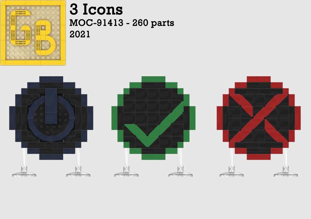 LEGO MOC 3 icons by GregBurner | Rebrickable - Build with LEGO