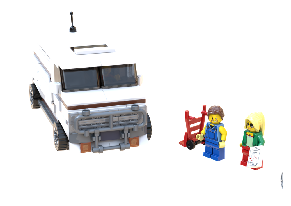 LEGO MOC GMC Vandura Delivery Van - White/Reddish Brown Stripes by ...