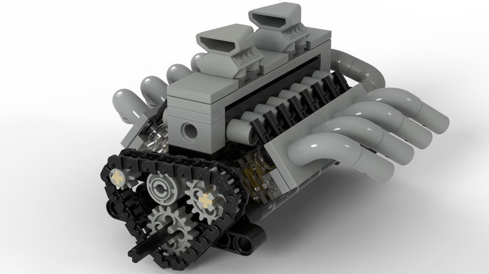 Lego Moc V8 Engine Pimped Version By Arthurderengel Rebrickable