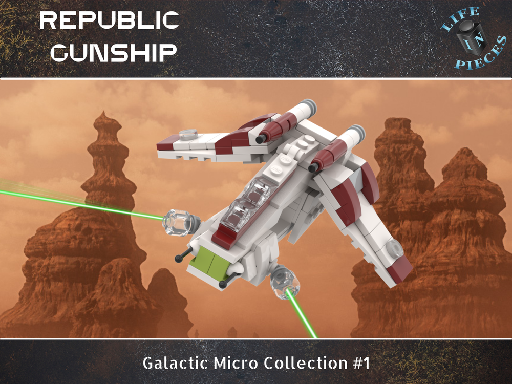LEGO MOC Micro Republic Gunship by LifeInPiecesBrickShop | Rebrickable ...