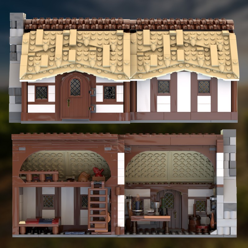 Lego Moc A Cozy Cottage By Bricksmakehappy Rebrickable Build With Lego