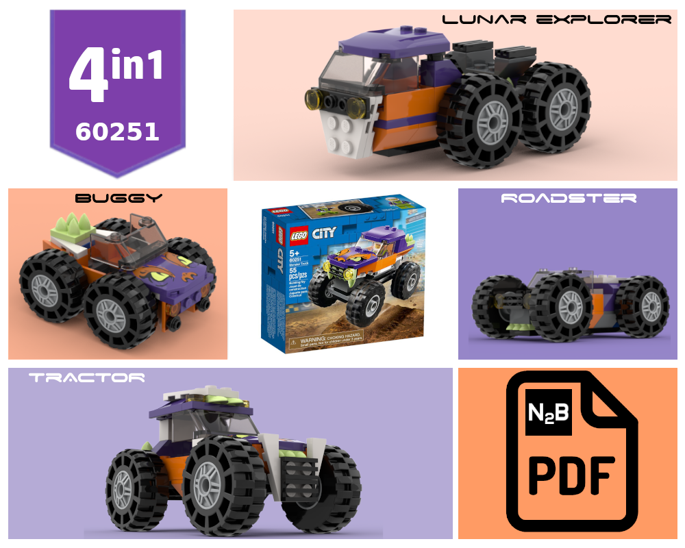LEGO MOC Lego 60251 Builders Pack 4 in 1 PDF instructions by n2brick ...