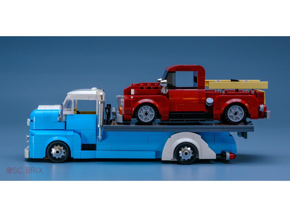 LEGO MOC Classic COE flatbed tow truck by sc.brix | Rebrickable - Build ...