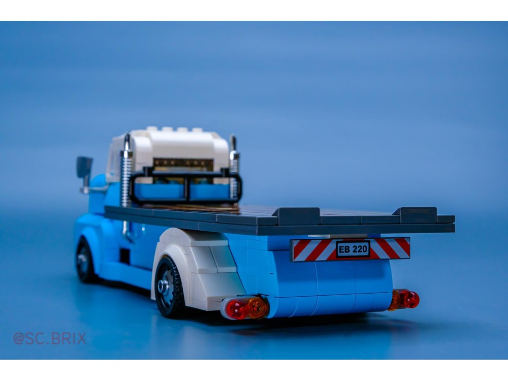 LEGO MOC Classic COE flatbed tow truck by sc.brix | Rebrickable - Build ...