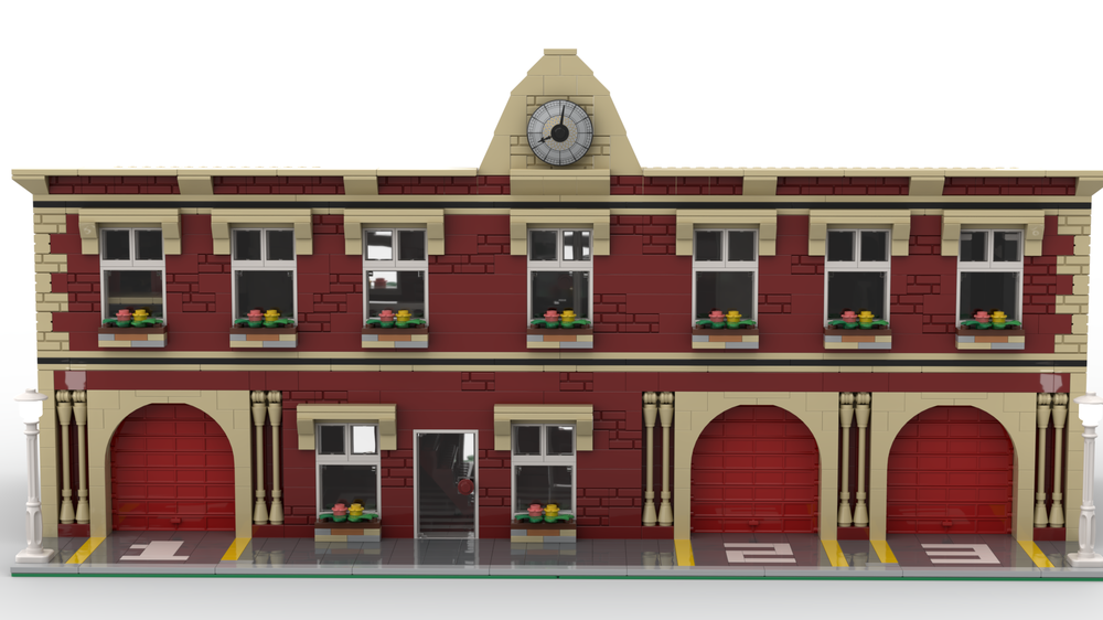 LEGO MOC Modular Fire Station by LukeandHisLego | Rebrickable - Build ...