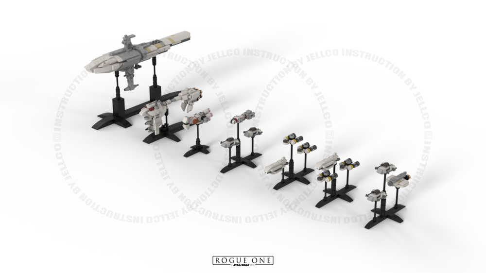 Lego Moc Ultramicro Size Battle Of Scarif Raddus Fleet By Jellco