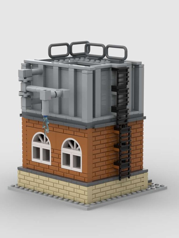 LEGO MOC Wasserturm Bahnbetriebswerk - water tower for railroad depot ...