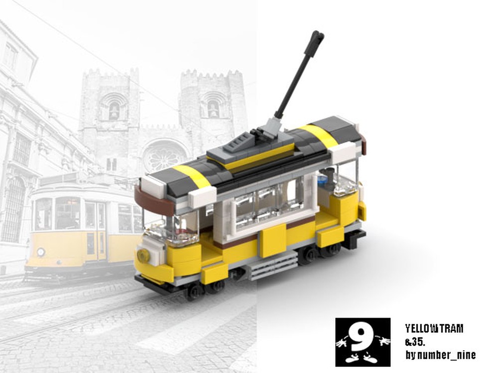 LEGO MOC &35.Mini-Yellow Tram by number_nine | Rebrickable - Build with ...