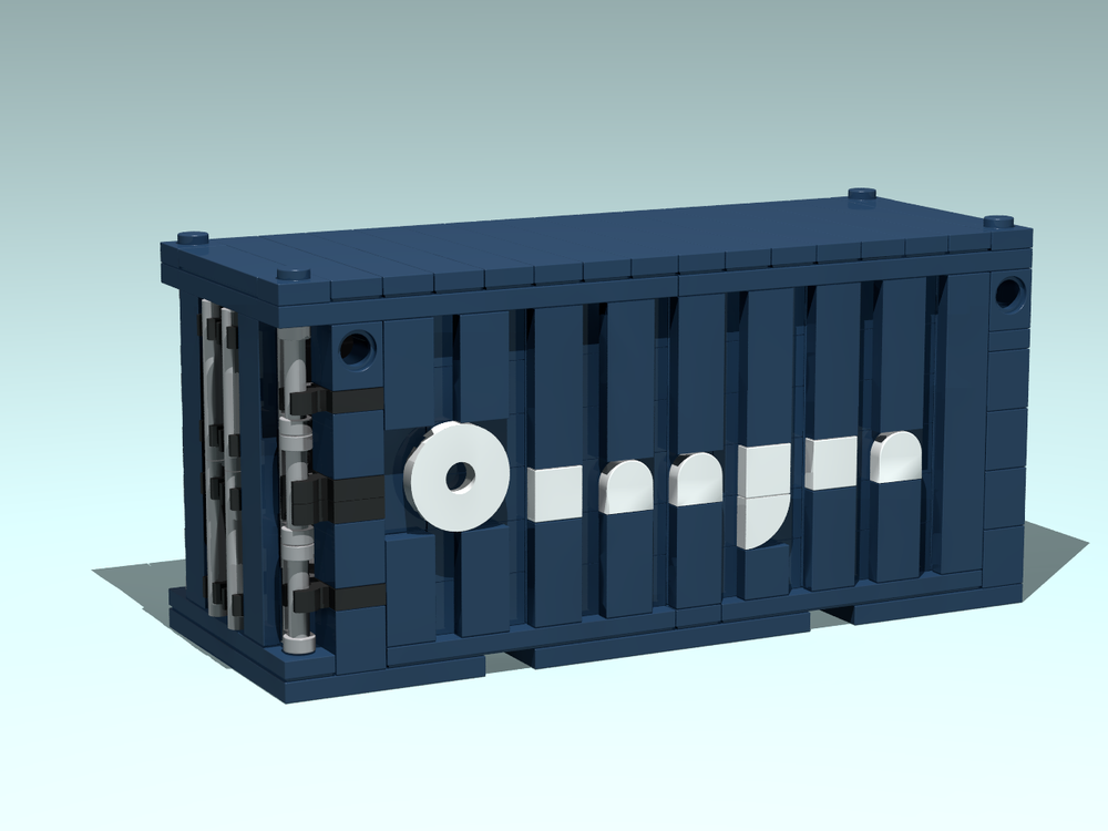 LEGO MOC Shipping Container - 20 ft - 16 stud - Dk Blue - Hanjin by ...